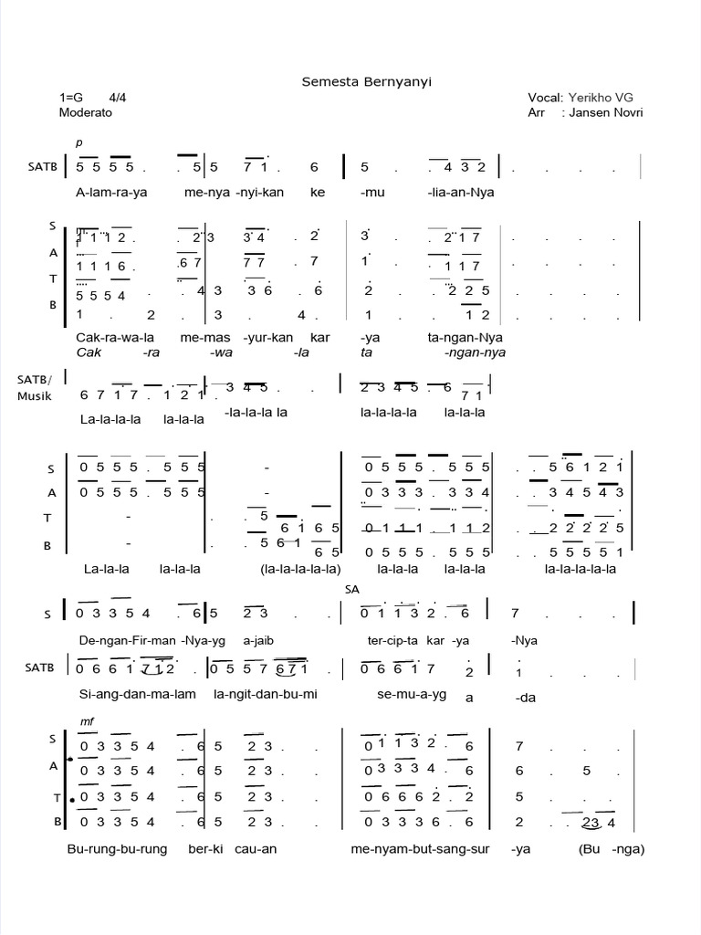 Semesta Bernyanyi | PDF