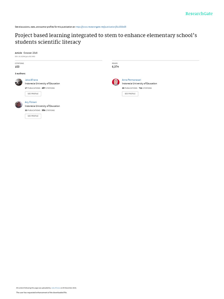 ArtikelJakaAfrianaJPIIUNNES | PDF | Science | Learning