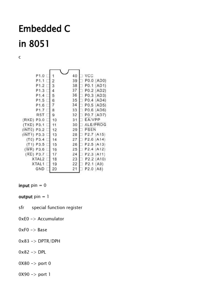 Embedded C Programming for 8051 Microcontroller | PDF | Pointer ...