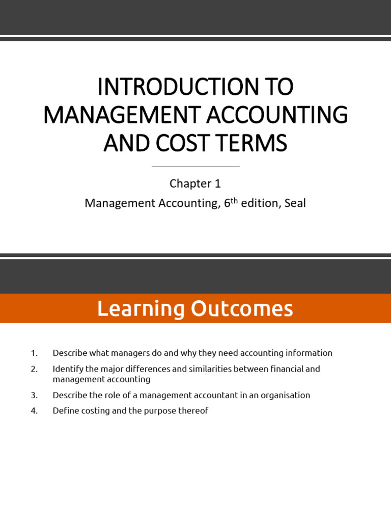 Management Accounting Basics Explained | PDF