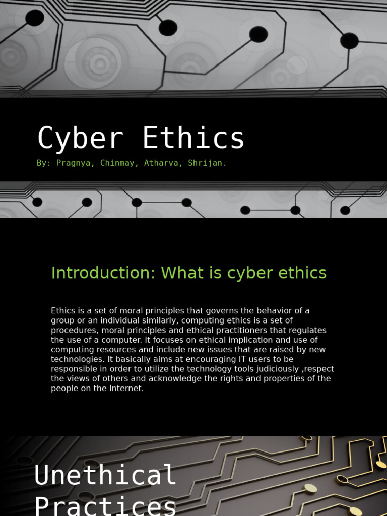 Cyber Ethics 2024 ICT | PDF
