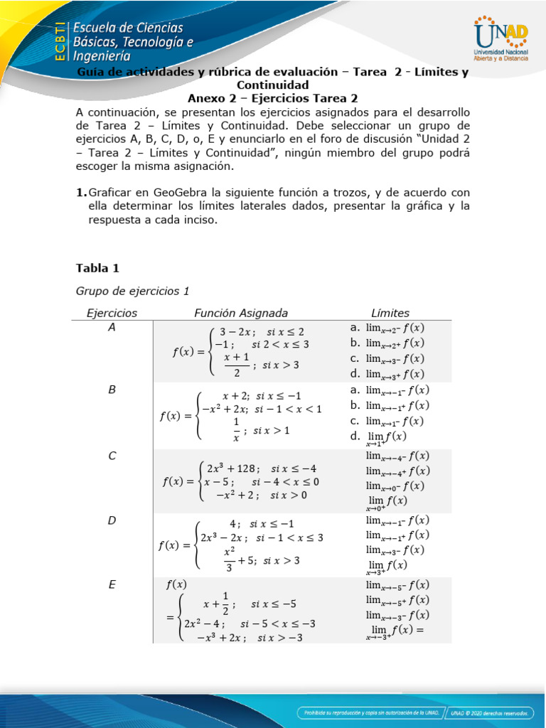 Anexo 2 - Ejercicio Tarea 2 | PDF | Matemáticas | Análisis matemático