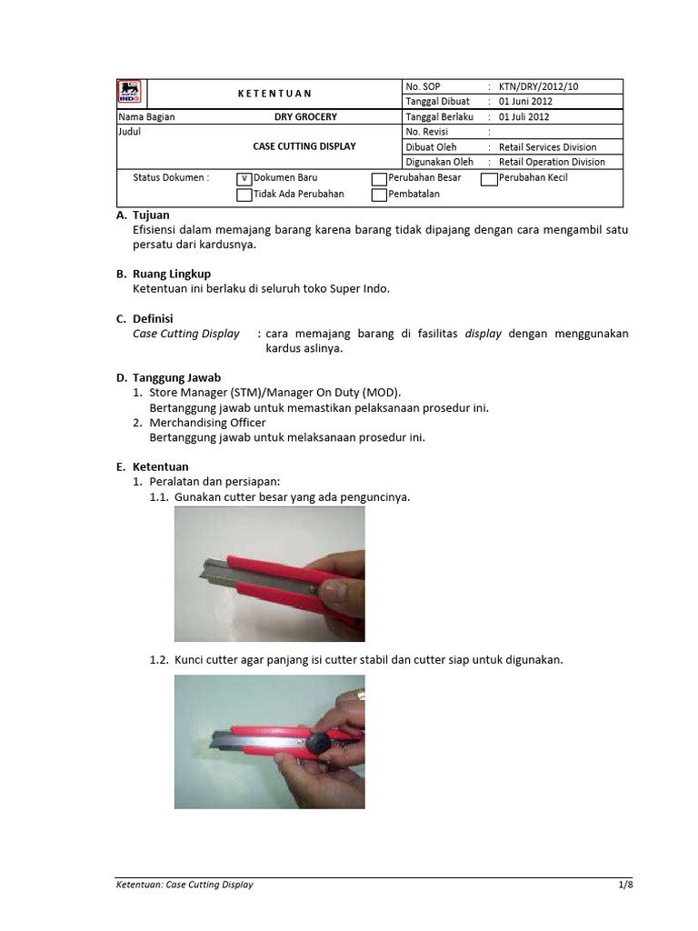 Grocery 11. Case Cutting Display | PDF