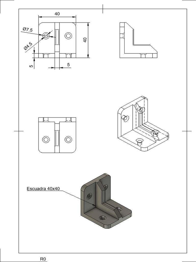 Plano Escuadra 40X40 | PDF