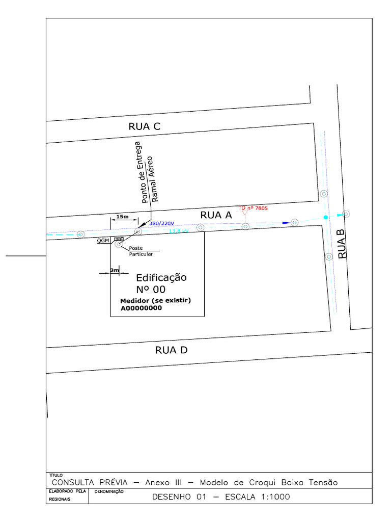 ANEXO II - Modelo Croqui de Baixa Tensao | PDF