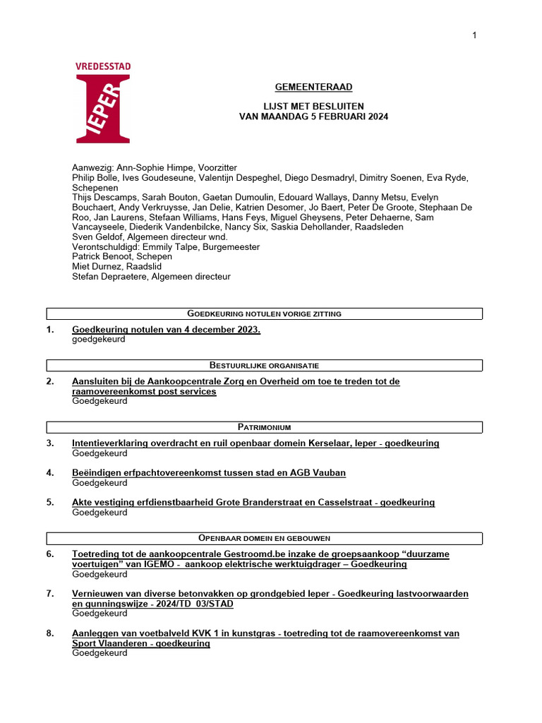 Lijst Met Besluiten | PDF