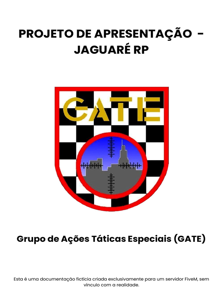 GATE SP: Projeto para FiveM Jaguaré RP | PDF | Polícia | Forças especiais