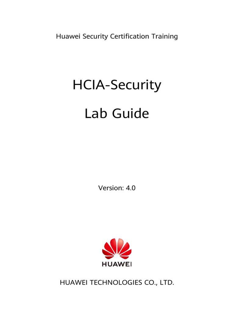HCIA-Security Lab Guide Overview | PDF | Command Line Interface ...