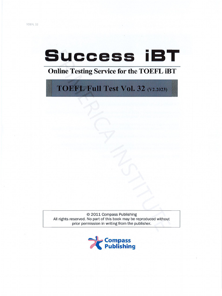 TOEFL Full Test 32 | PDF