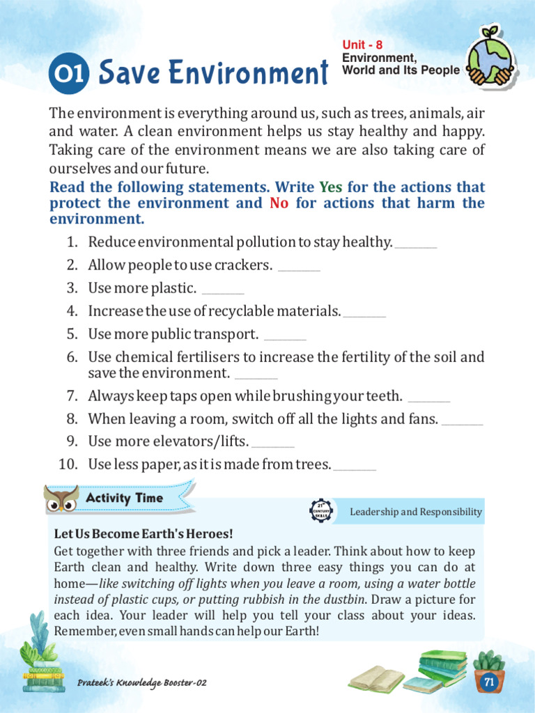 Environmental Awareness Activities | PDF | Rain | Natural Environment