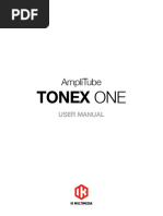 TONEX ONE User Manual English | PDF | Sound Technology | Electronics