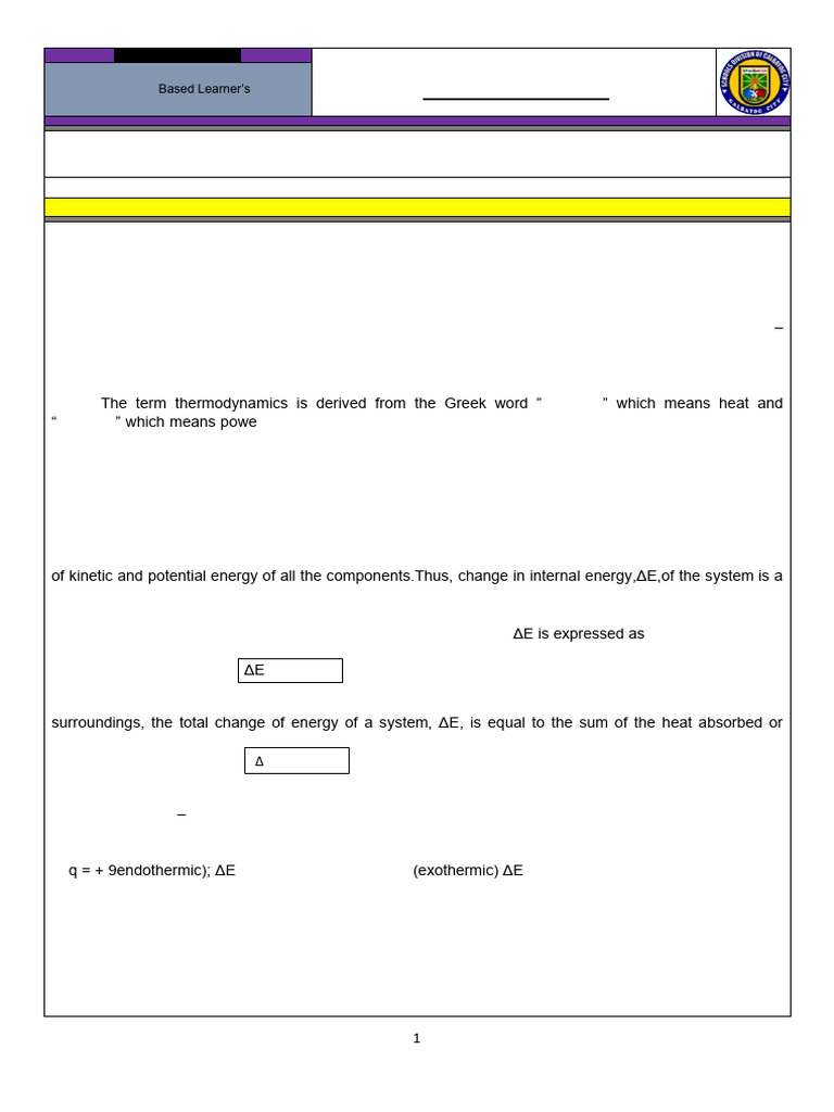Thermodynamics: Laws & Enthalpy Explained | PDF | Heat | Enthalpy