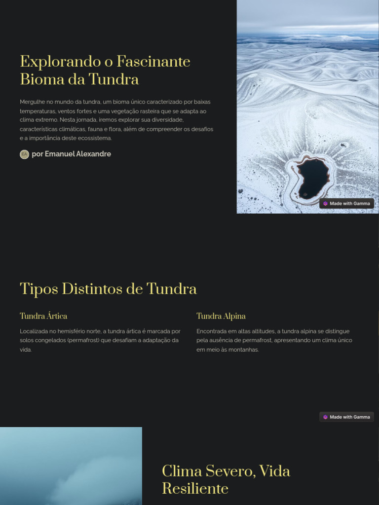 Explorando o Fascinante Bioma Da Tundra | PDF