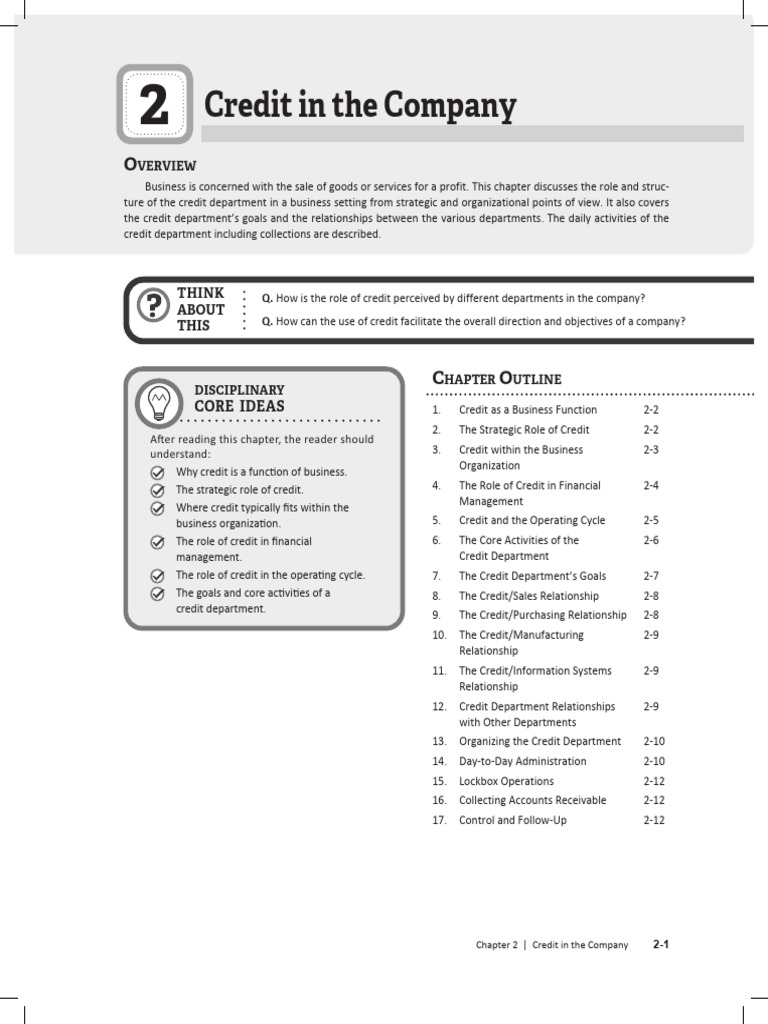 Credit and Collection Chapter 2 Book | PDF | Electronic Data Interchange | Enterprise Resource ...