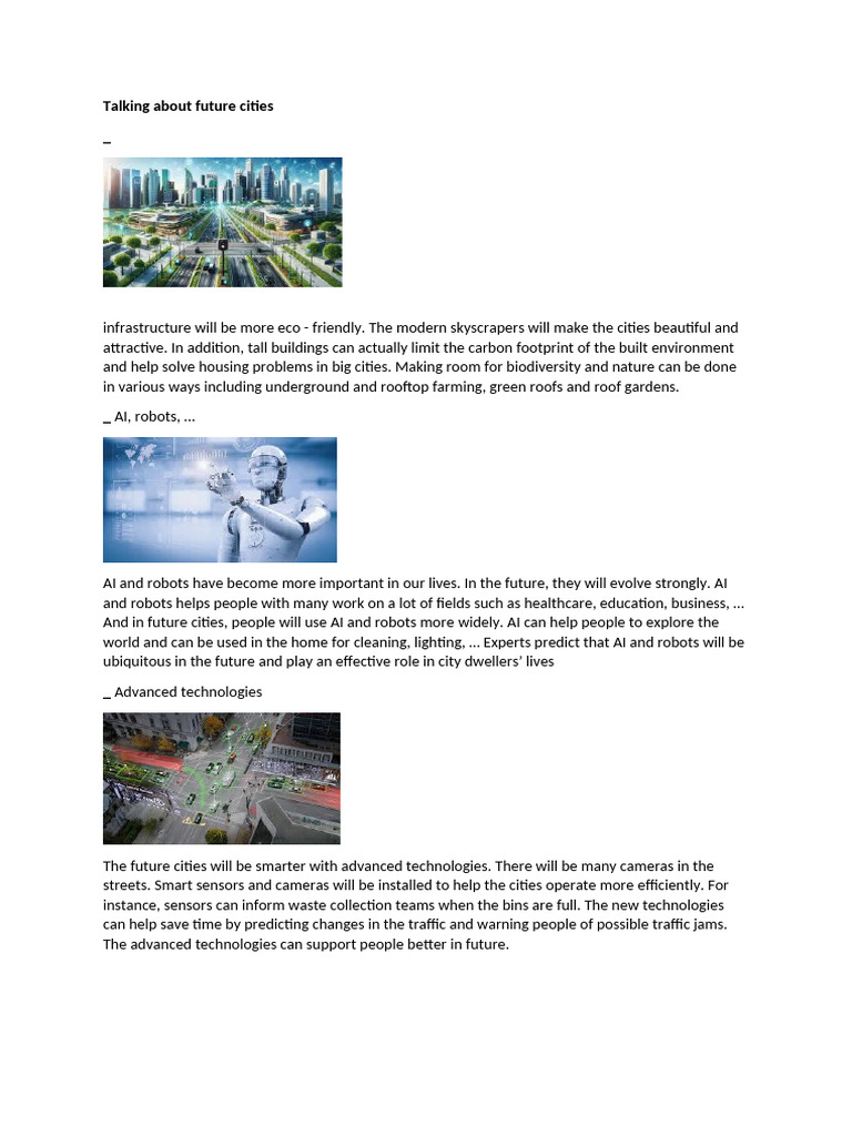 Talking About Future Cities | PDF