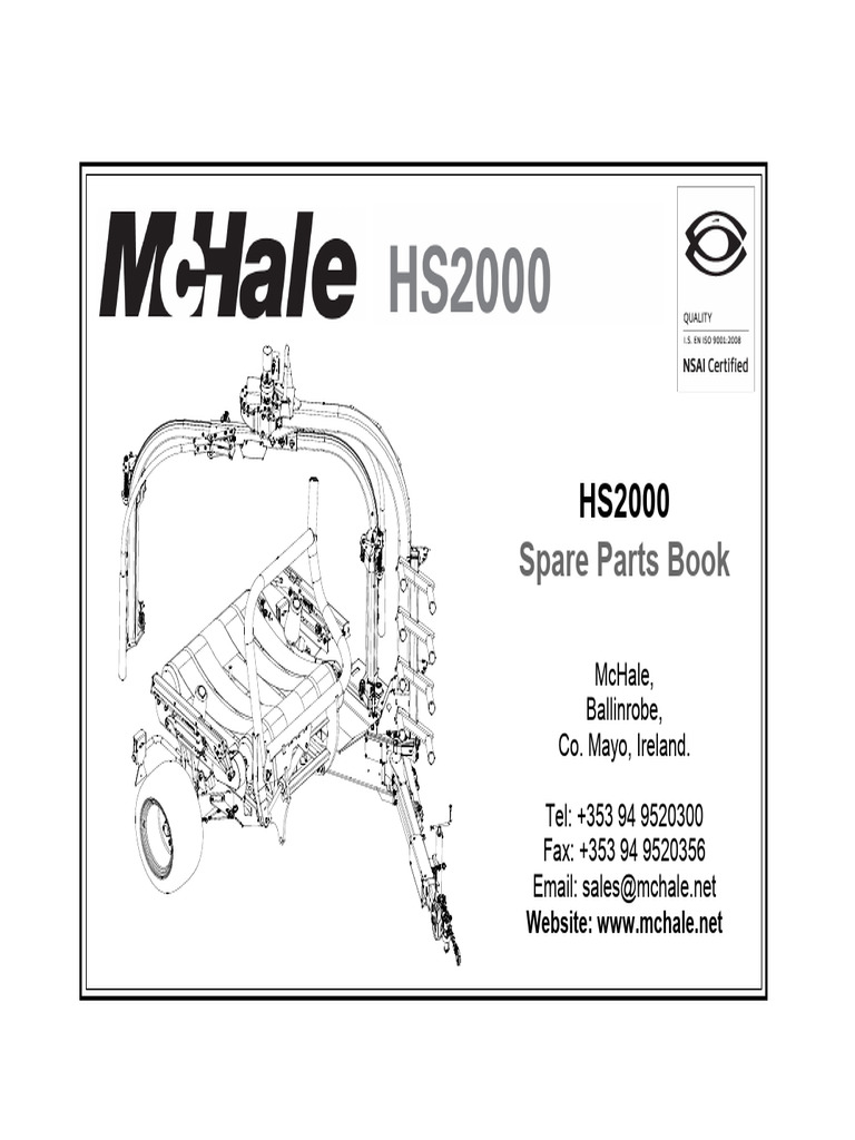 Mchale hs2000 Parts Book | PDF | Valve | Axle