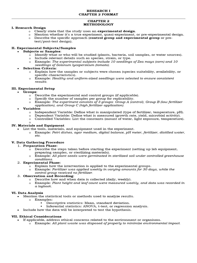 Research I Chapter 2 Format | PDF | Statistics | Experiment