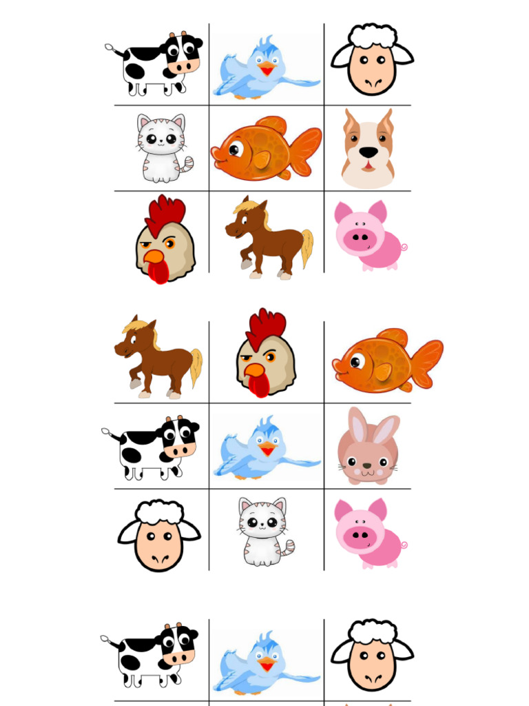 Les animaux 3 jeux en 1 | PDF