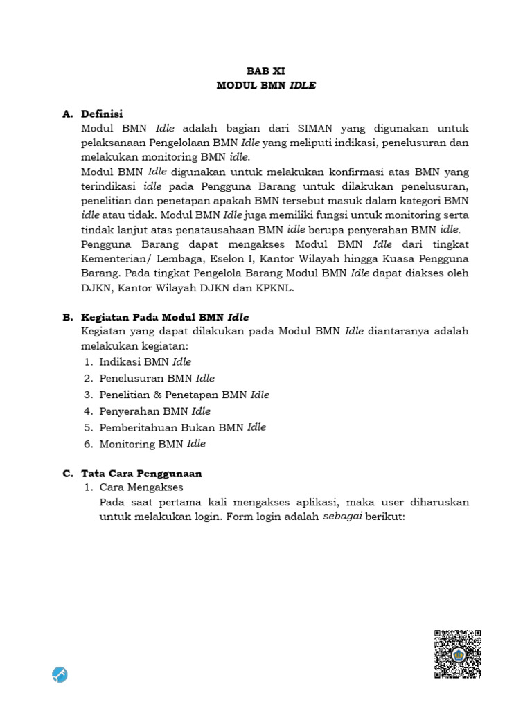 Pengelolaan Modul BMN Idle SIMAN | PDF