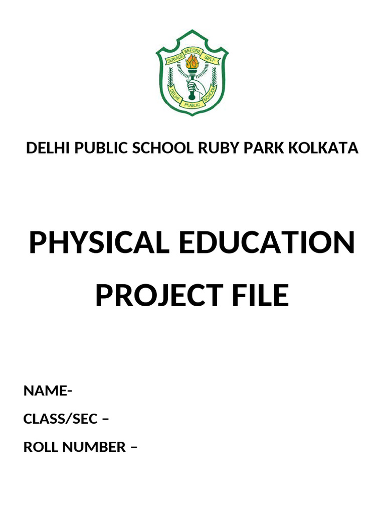 Physical Education Project - DPS Ruby Park | PDF