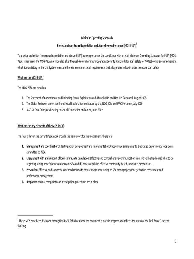 3 Minimum Operating Standards Mos-Psea | PDF | Policy | Performance Appraisal