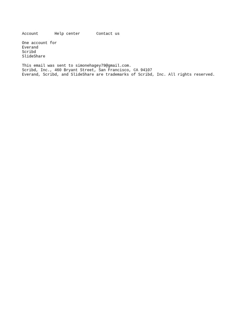 Unified Account for Scribd Services | PDF