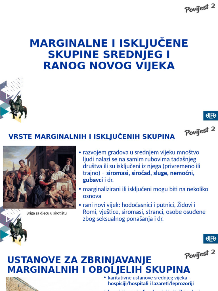 Marginalne I Isključene Skupine Srednjeg I Ranog Novog | PDF