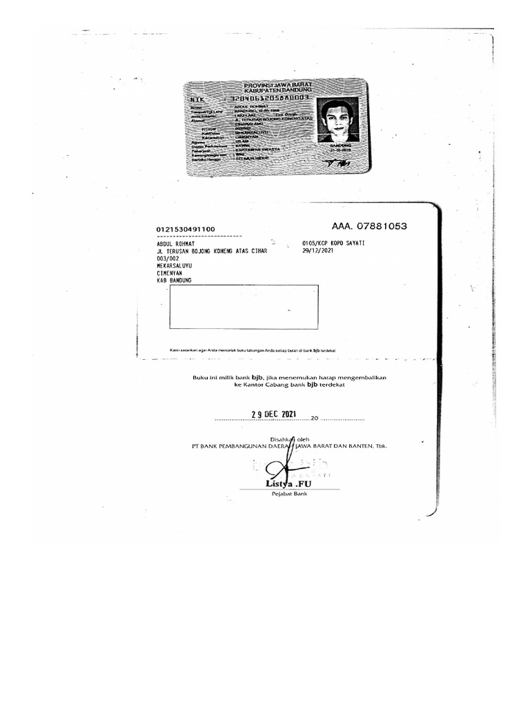 KK, KTP, RekBook | PDF