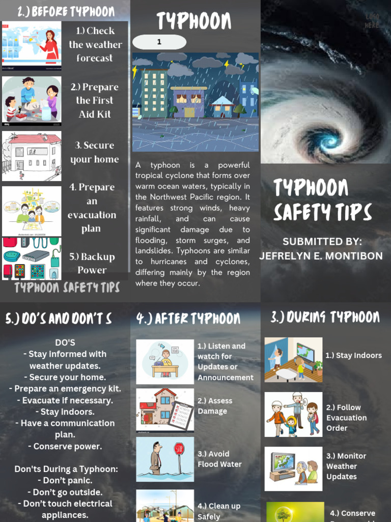Typhoon Safety Tips Guide | PDF | Tropical Cyclones | Storms