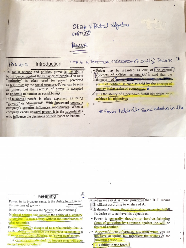 unit 4 SPO - Power | PDF