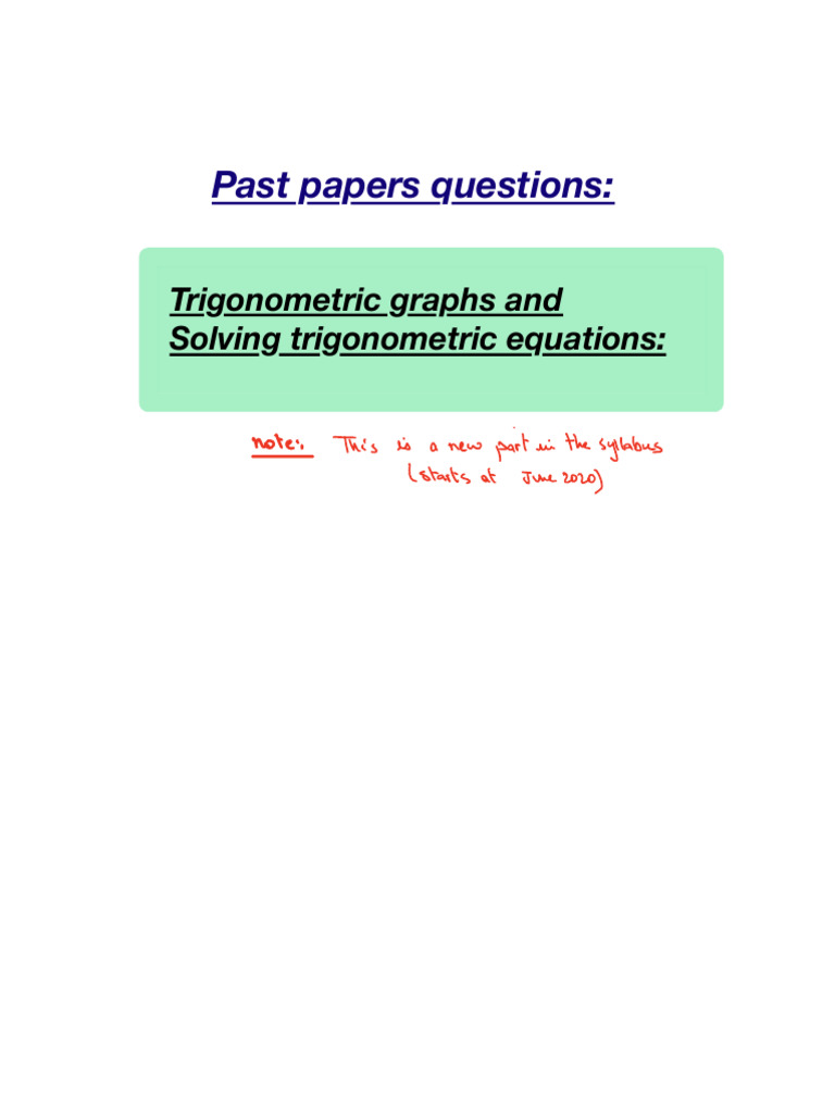 Classified On Trigonometric Graphs and ASTC Rule | PDF | Trigonometric ...