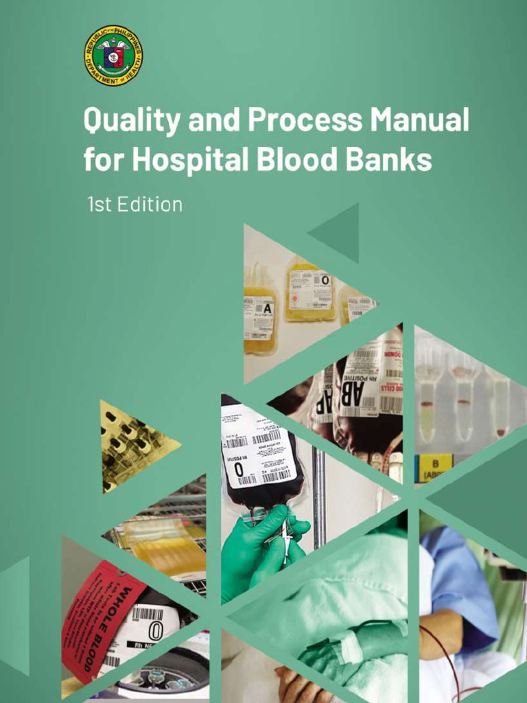 Blood Bank Quality and Process Manual | PDF | Blood Transfusion ...