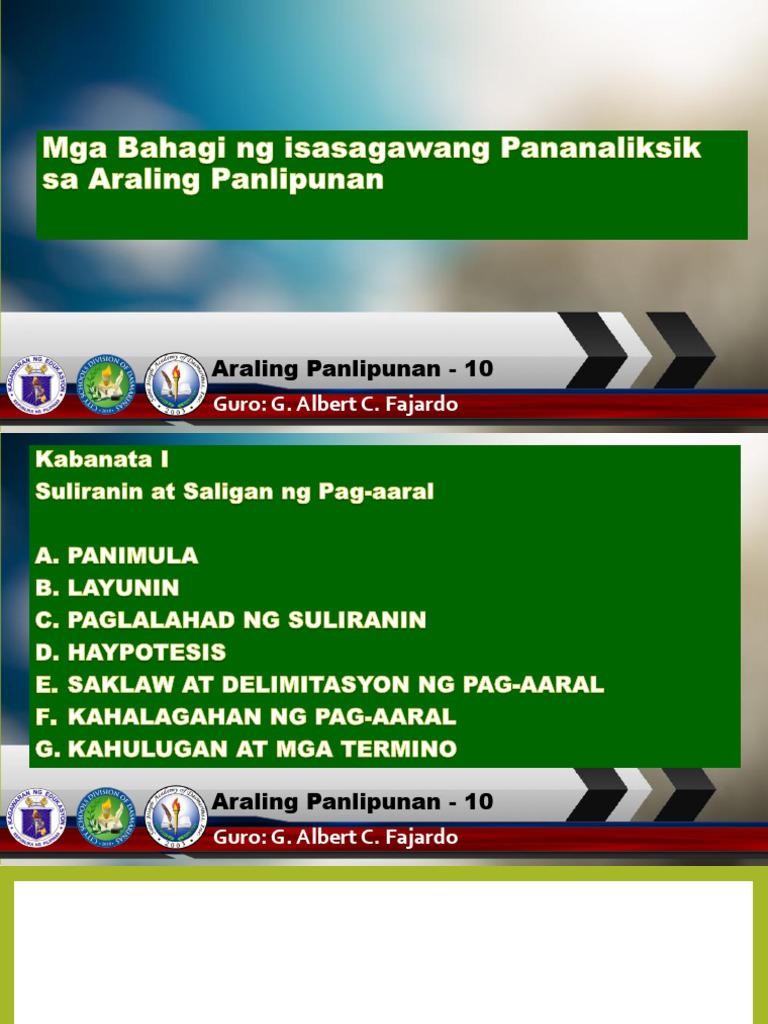 Chapter-1-Pananaliksik-AP10 | PDF