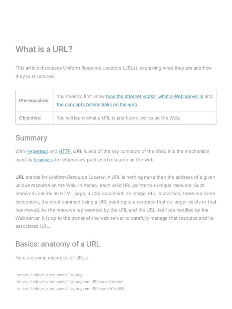 Understanding URL Structure | PDF | World Wide Web | Internet & Web