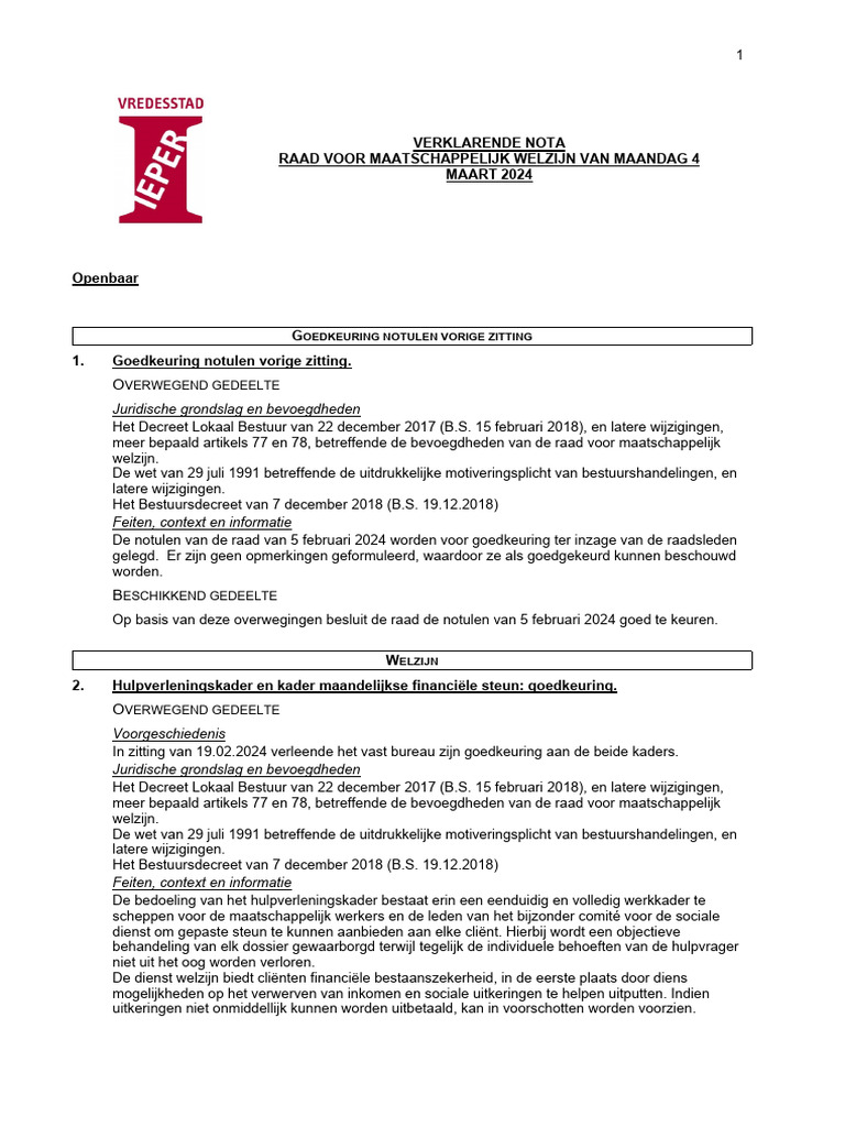 RMW Verklarende Nota | PDF