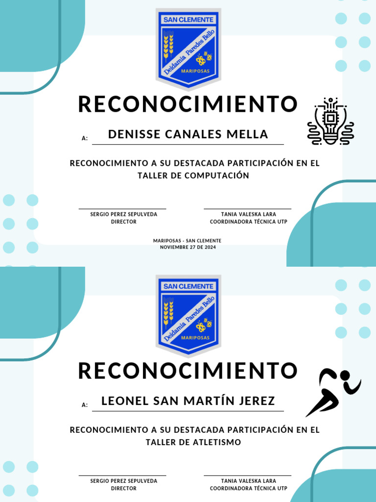 Diploma Curso Moderno Azul | PDF