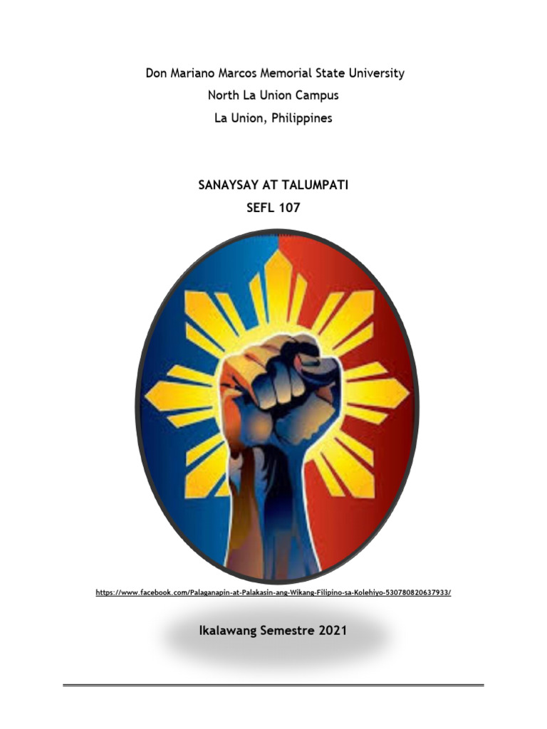 Module 1.SEFl - 107 (Sanaysay at Talumpati) | PDF