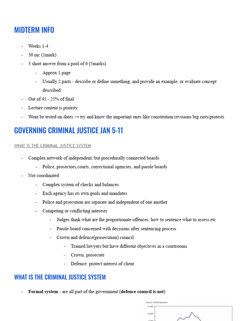POLS 3300 Governing Criminal Justice Midterm Prep | PDF | Prosecutor | Arrest