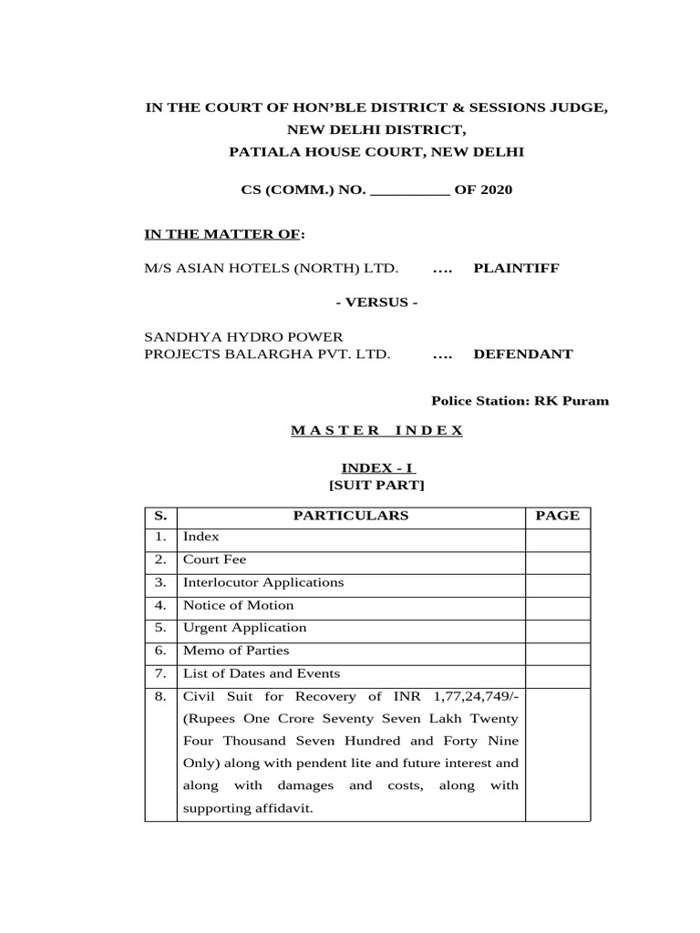 Suit - Final draft | PDF | Lawsuit