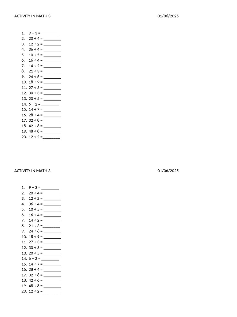 ACTIVITY IN MATH 301 | PDF