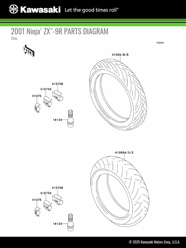2001 Ninja® ZX™-9R Tires | PDF