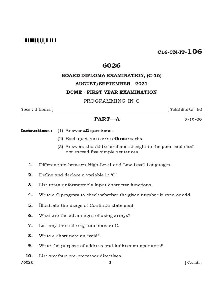 Programming in C Aug-Sept 2021 | PDF | Pointer (Computer Programming ...