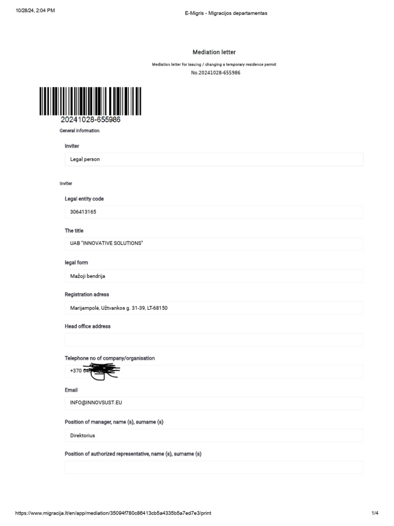 Diana Oritsetimeyin Mediation Letter | PDF | Salary | Employment