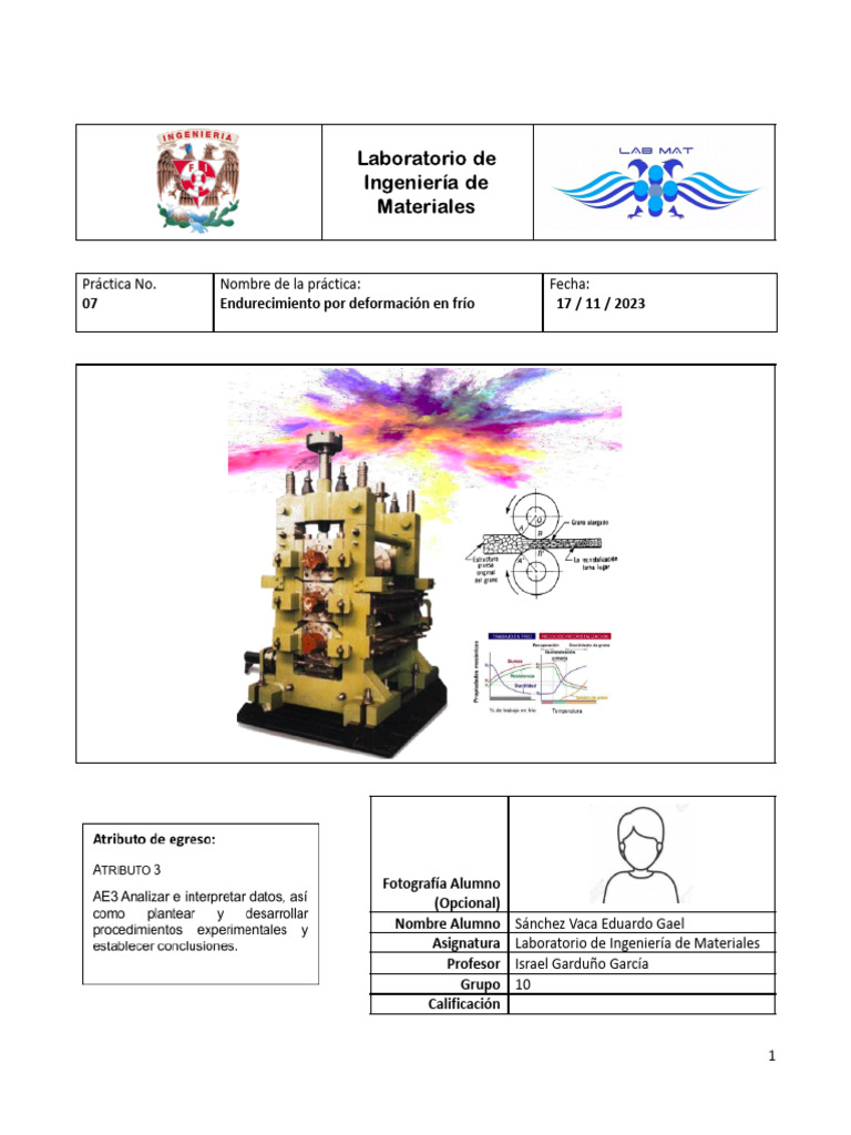 SánchezVacaEduardoGael Práctica7 | PDF | Laminado (metalmecánica) | Forjar