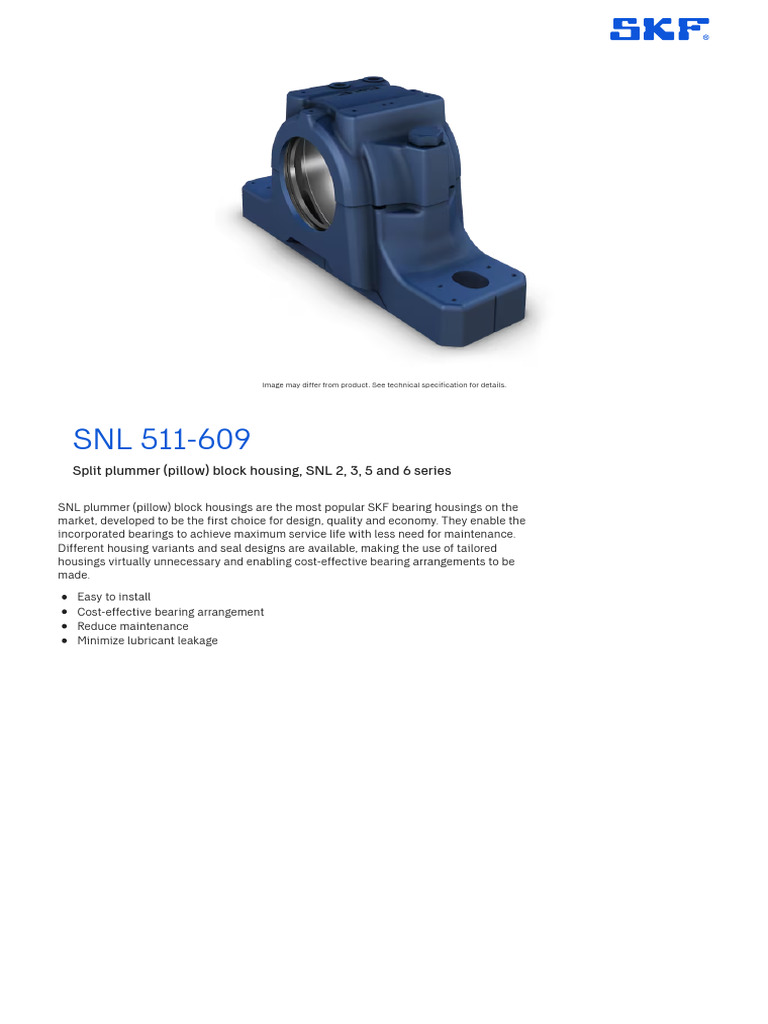 Snl 511 609 Bearing Housings Skf Pdf License Bearing Mechanical