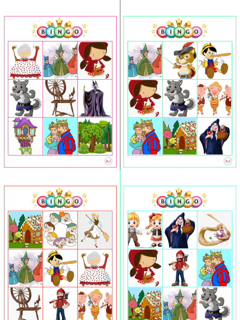 bingo cuentos clasicos | PDF