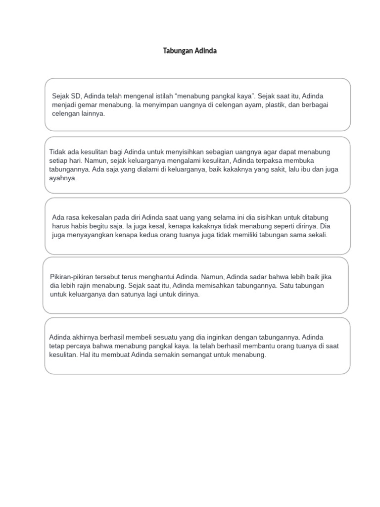 Tabungan Adinda | PDF