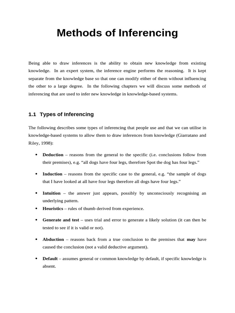 3 - Methods of Inferencing | PDF | Inference | Argument