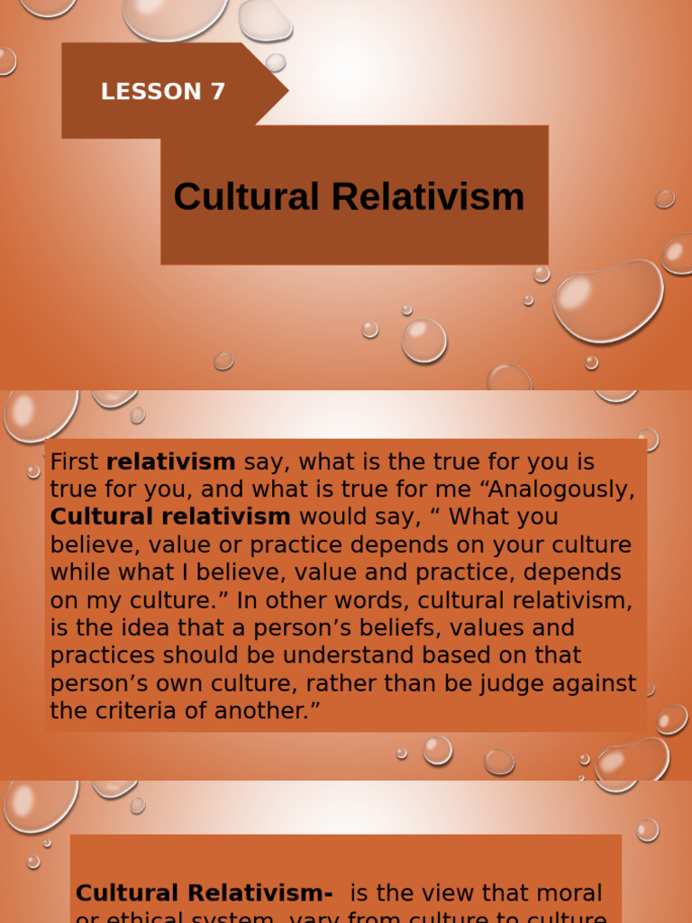 Understanding Cultural Relativism Concepts | PDF | Relativism | Truth