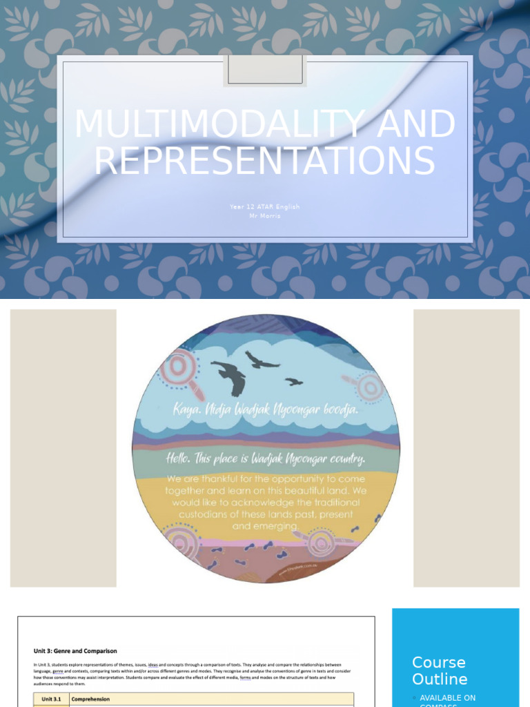 Year 12 2.1 Multimodality 2025 | PDF | Linguistics | Human Communication